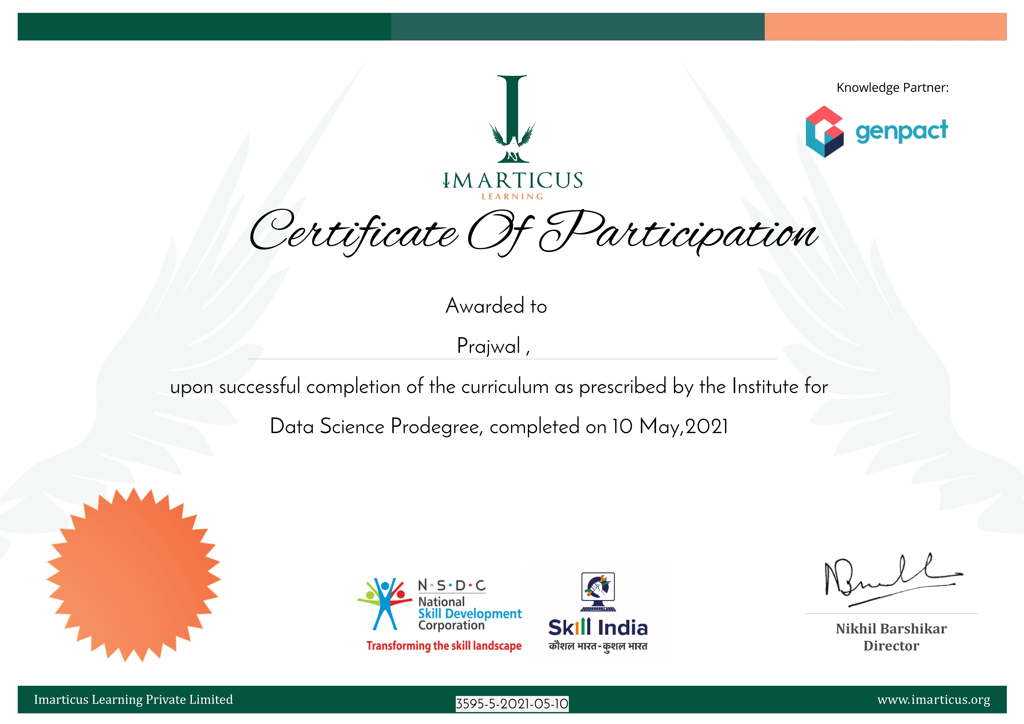 Prajwal S - To impart the knowledge gained about press tools and ...